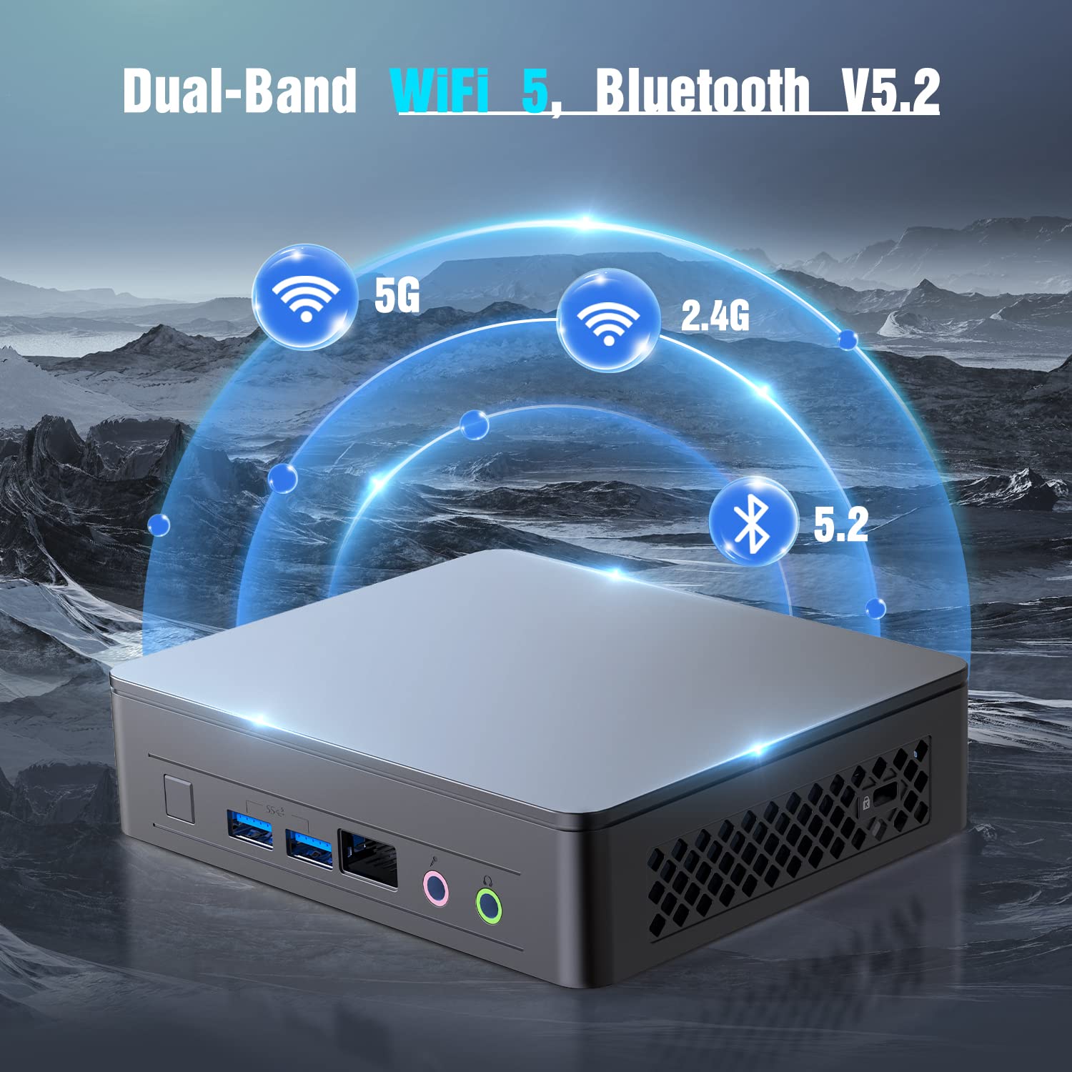 Intel NUC 11 Mini PC with Quad-Core Celeron N5105, Versatile Mini Computers 8GB DDR4 RAM & 256GB SSD - Support HDMI Dual 4K UHD/Bluetooth v5.2/Windows 11 Pro preinstalled(NUC11ATKC4)