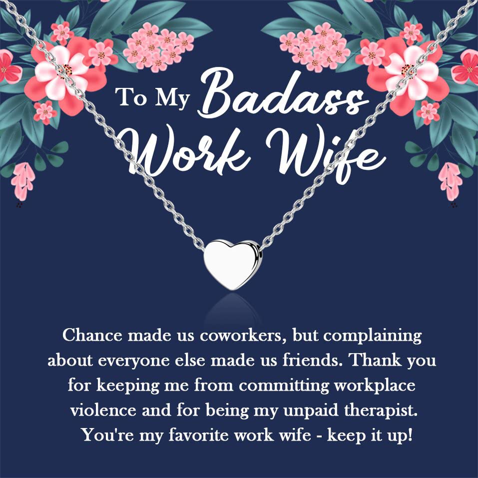 Lywjyb Birdgot To My Badass Work Wife Gift Coworker Leaving Gift for Women Valentine's Day Gift For Coworker (Badass Work Wife ne card)