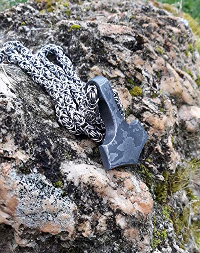 KE-0920-HK Beautiful Hand Forged Damascus Mjolnir Pendant Decoration accessories and EDC