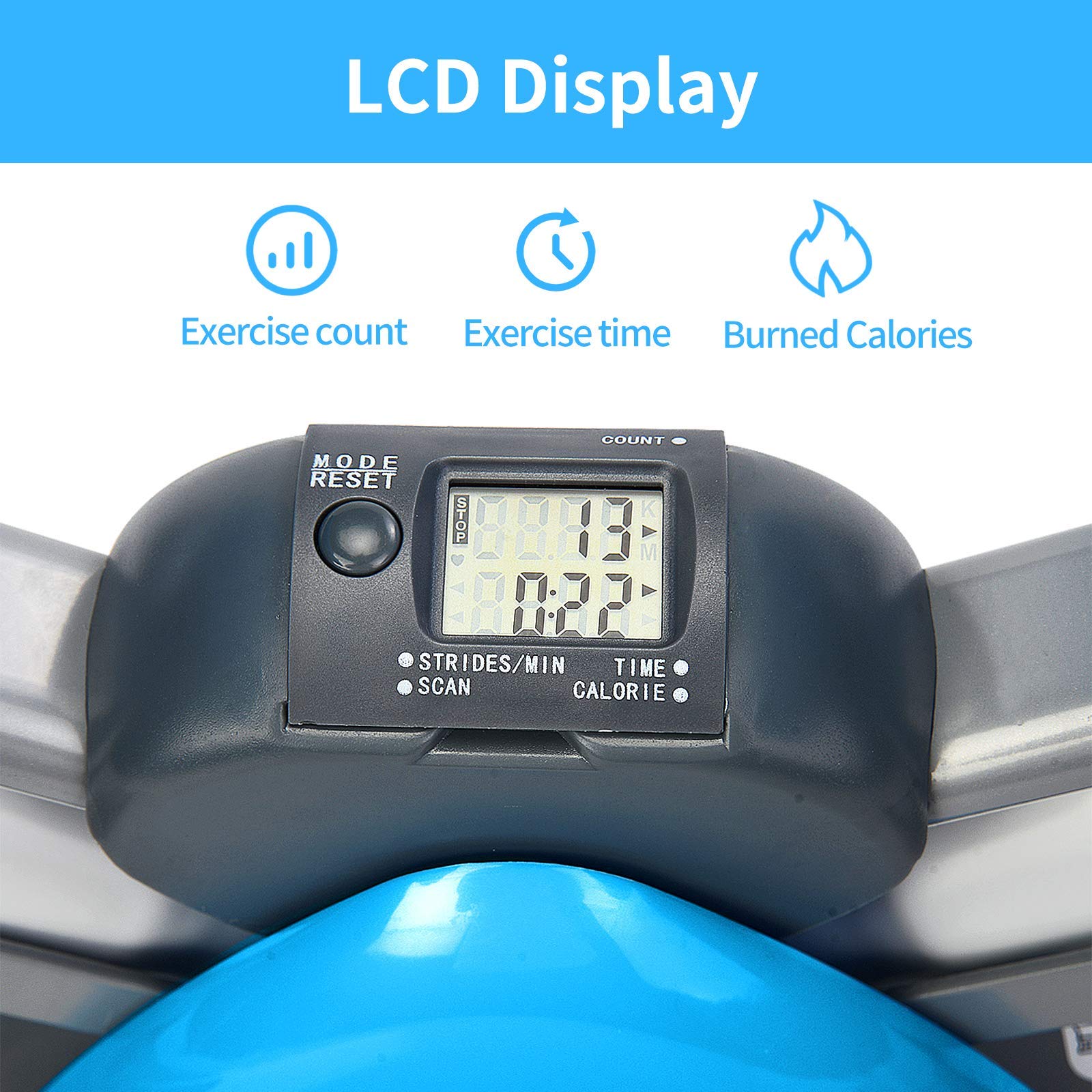 L NOW Mini Stair Stepper for Exercise Equipment Stair Stepper Machine with Resistance Bands and LCD Monitor,Mini Stepper for Indoor Workout