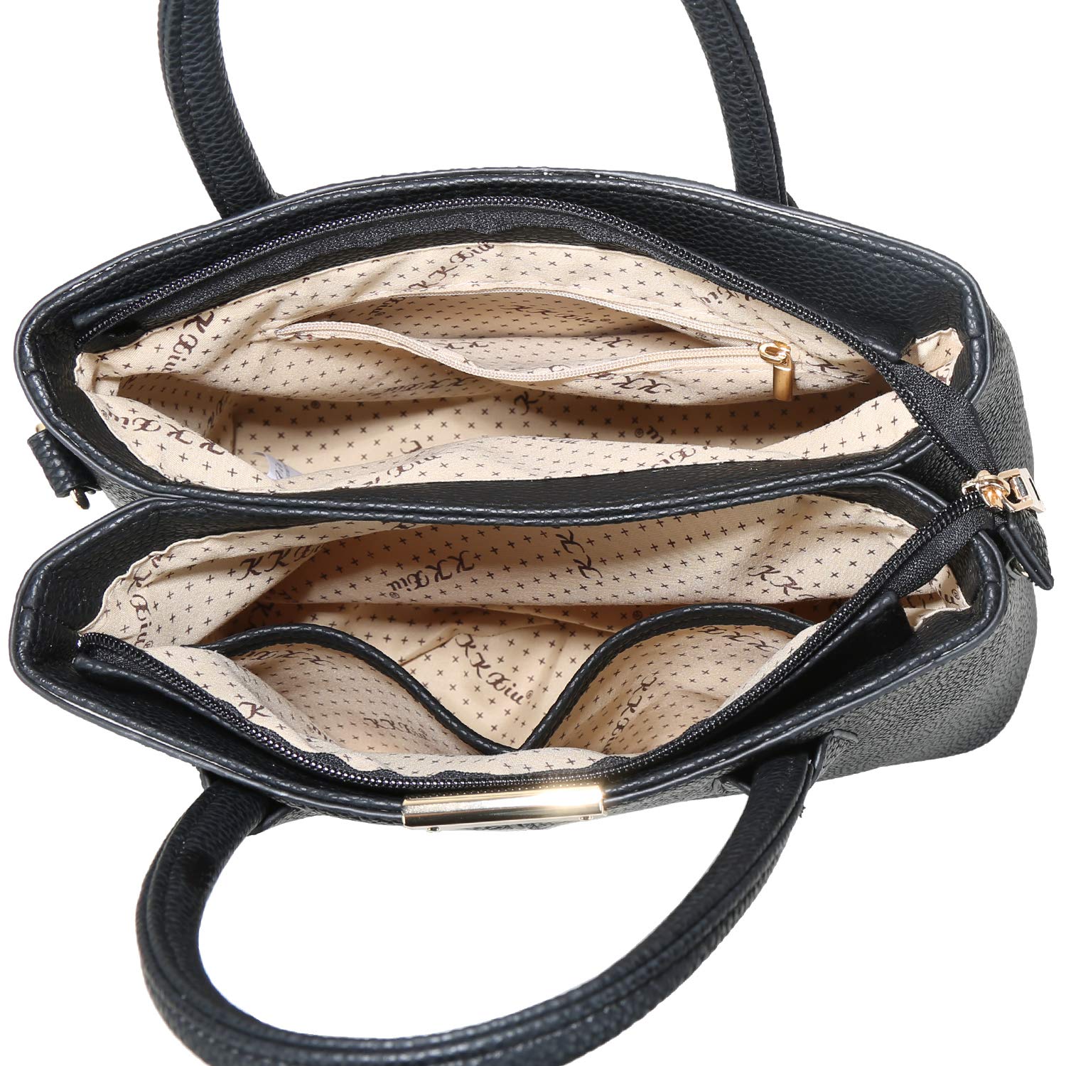 KKXIU Purses and Handbags for Women Top Handle Satchel Shoulder Ladies Crossbody Bags (E-Black)