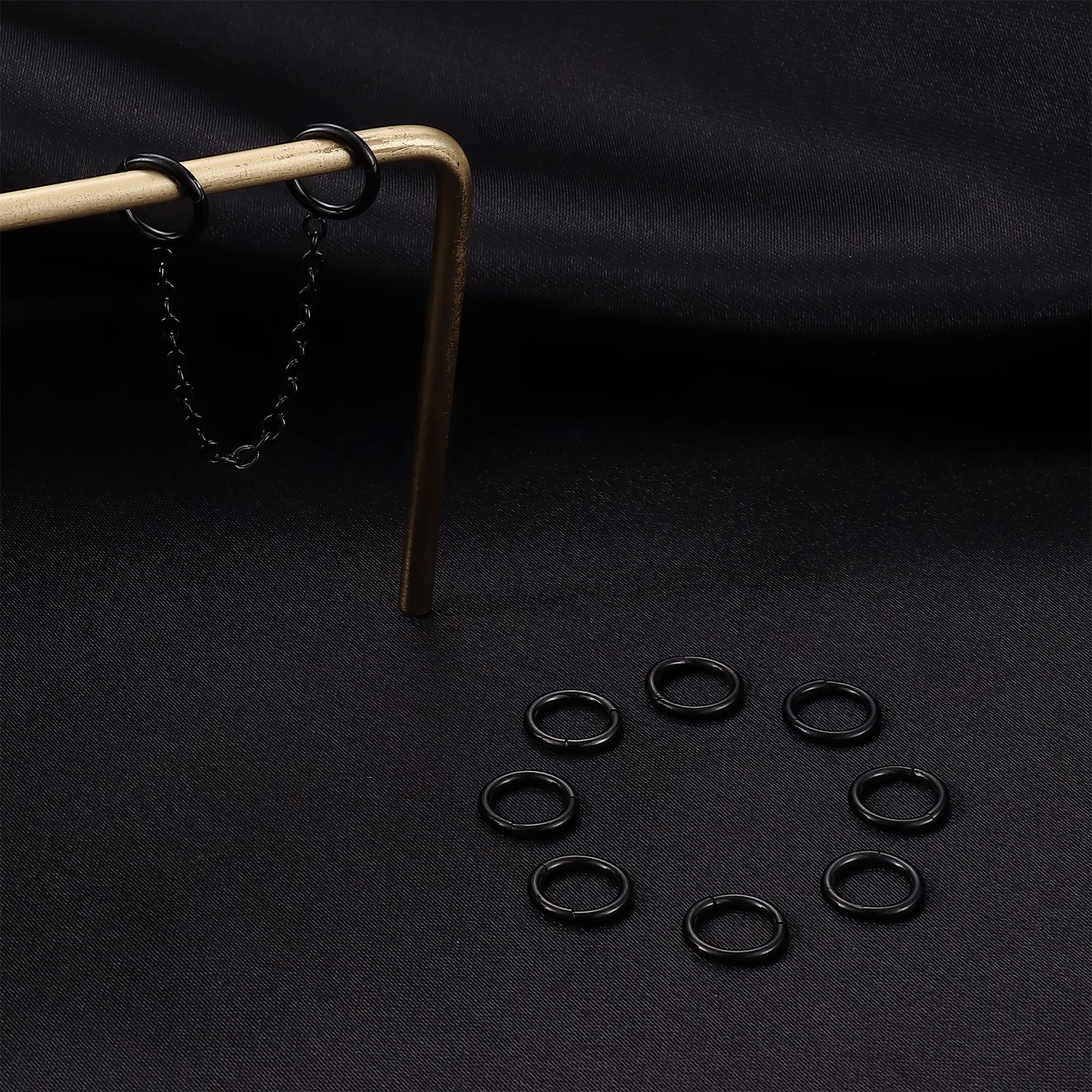 ORAZIO 9Pcs Ear Gauges Ear Rings Stainless Steel Plugs Ear Gauges Piercing Stretchers,6MM,Rose Gold
