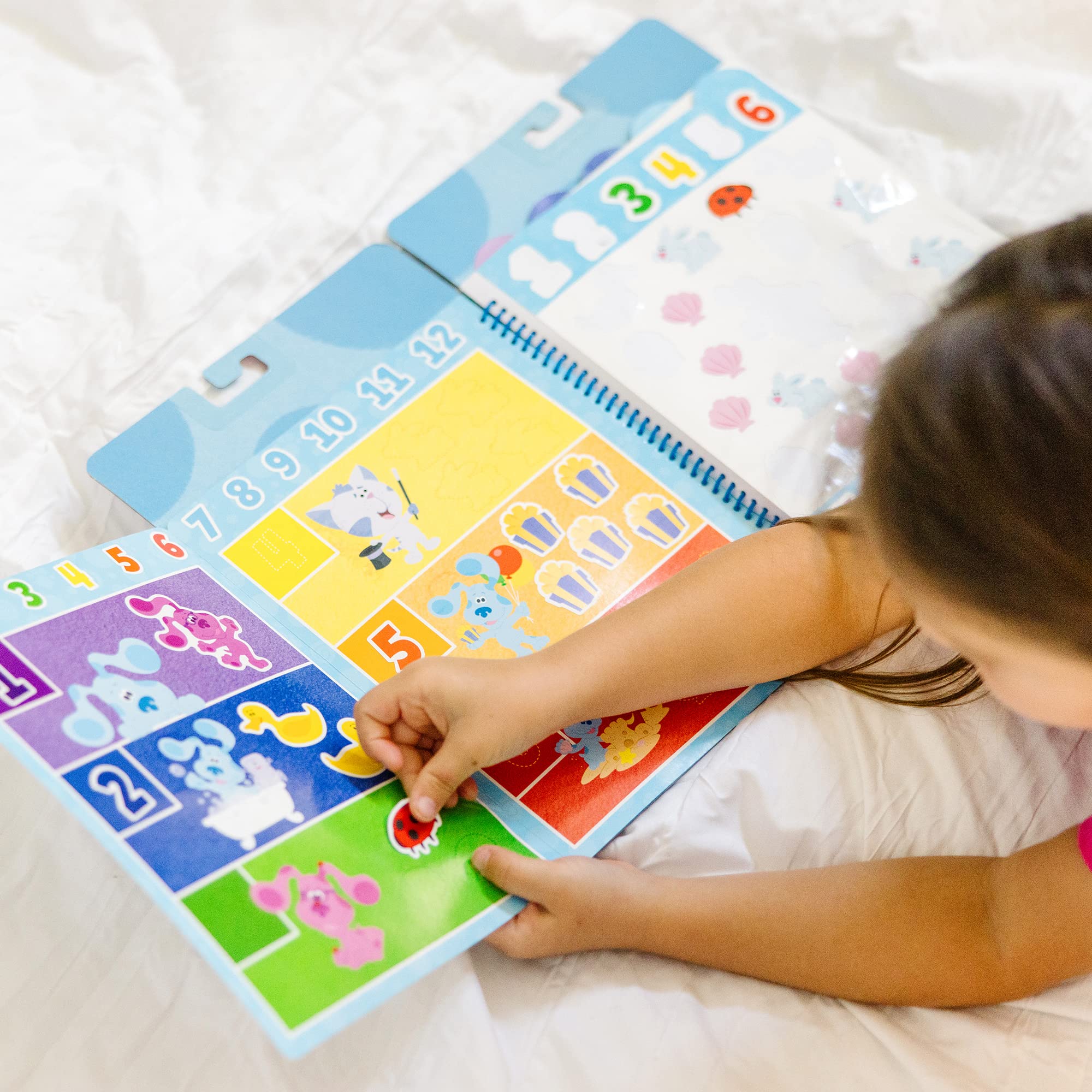 Melissa & Doug Blue’s Clues & You! Restickable Stickers 2-Pack (Shapes & Colors, Numbers & Letters)