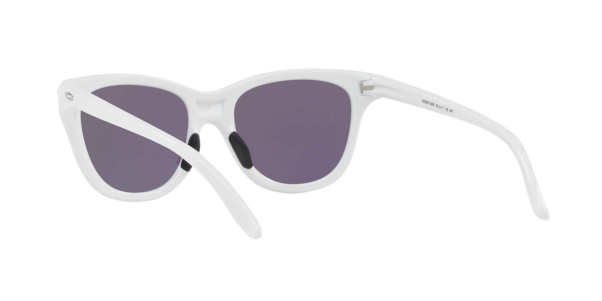 Oakley Women's OO9357 Hold Out Cateye Sunglasses, Polished White/Jade Iridium, 55 mm