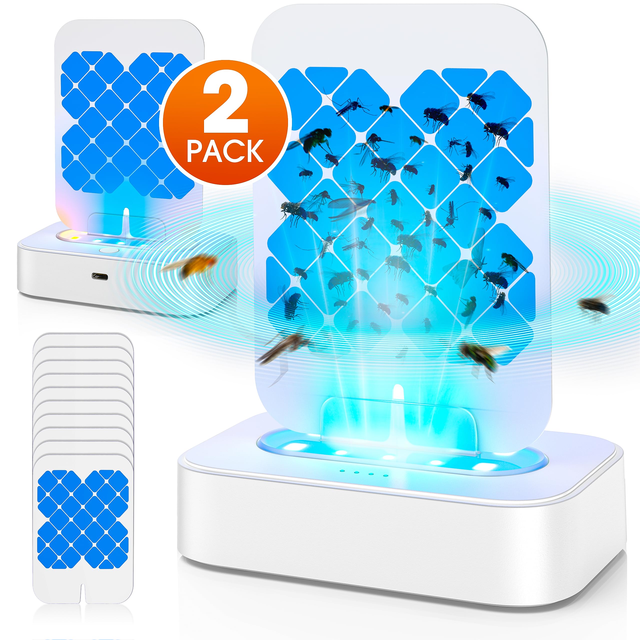 Rechargeable Fruit Fly Trap Indoor, Monrocx Fruit Fly Trap Non- 123456789