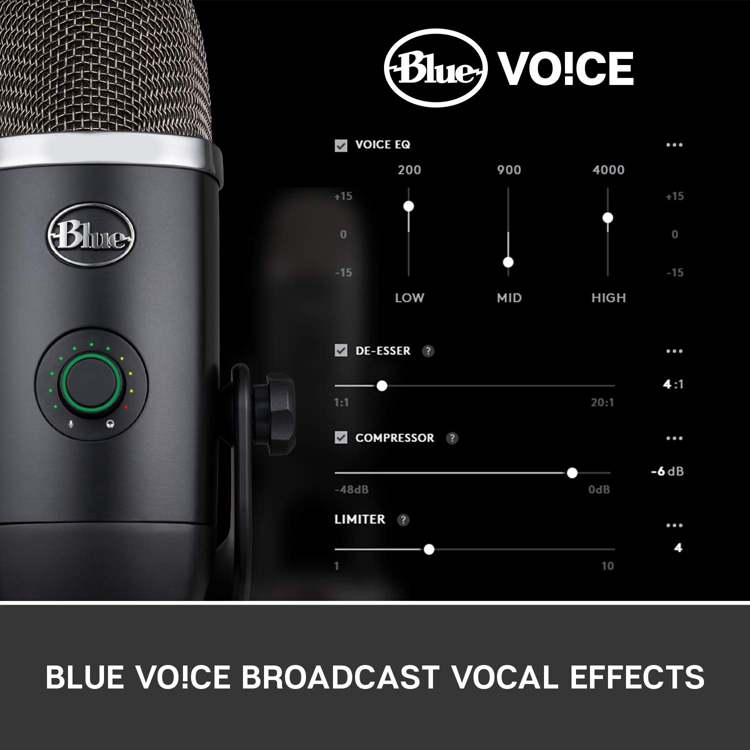 Logitech for Creators Blue Yeti X Professional USB Condenser Microphone for PC, Mac, Gaming, Recording, Streaming, Podcasting, Pro Computer Mic, Black with Signature Series EVA Waterproof Travel Case