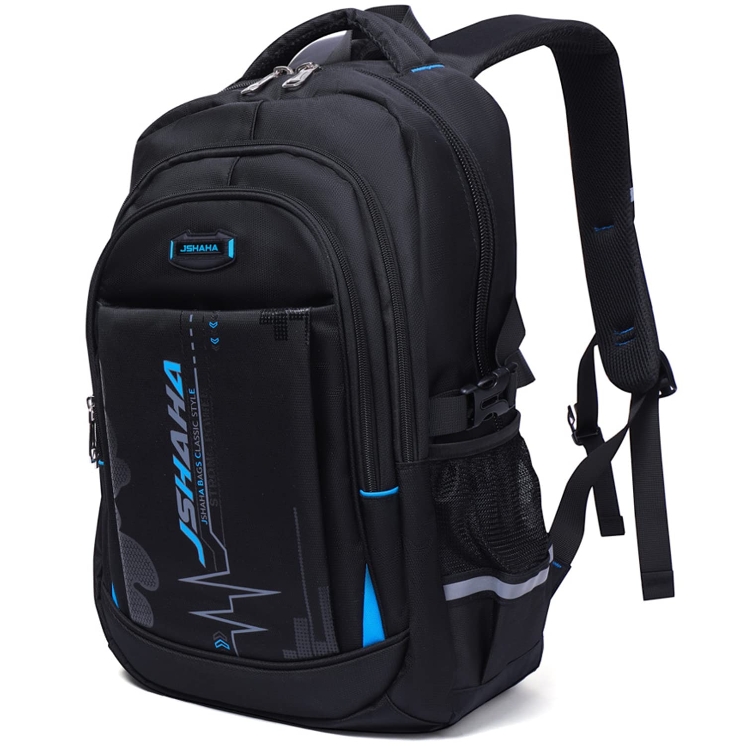 JSAHAH Backpacks Bookbag Casual Shoulder Daypack Travel Back Pack Black Blue