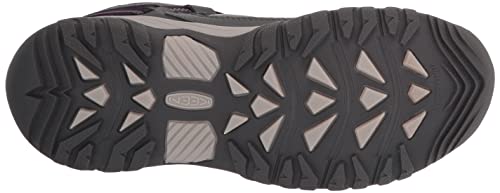 KEEN Targhee Low Height Waterproof Hiking Shoes, Magnet/Tillandsia Purple, 4 US Unisex Big Kid