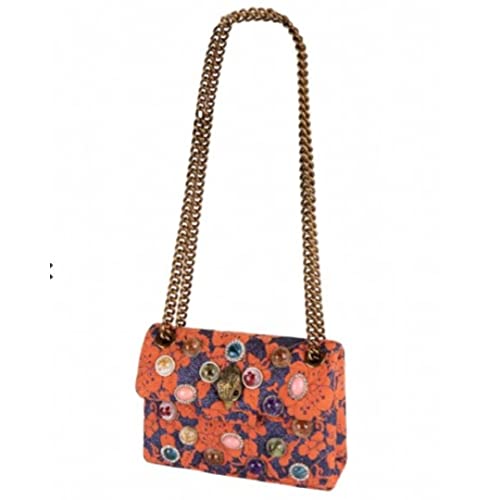 Kurt Geiger Women’s Mini Kensington Quilted Brocade Beaded Chain Shoulder Bag Crossbody