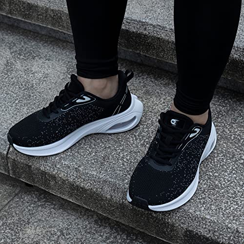 JOYFON Womens Air Athletic Running Shoes Tennis Gym Sports Comfortable Breathable Jogging Sneakers BlackGrey US 6