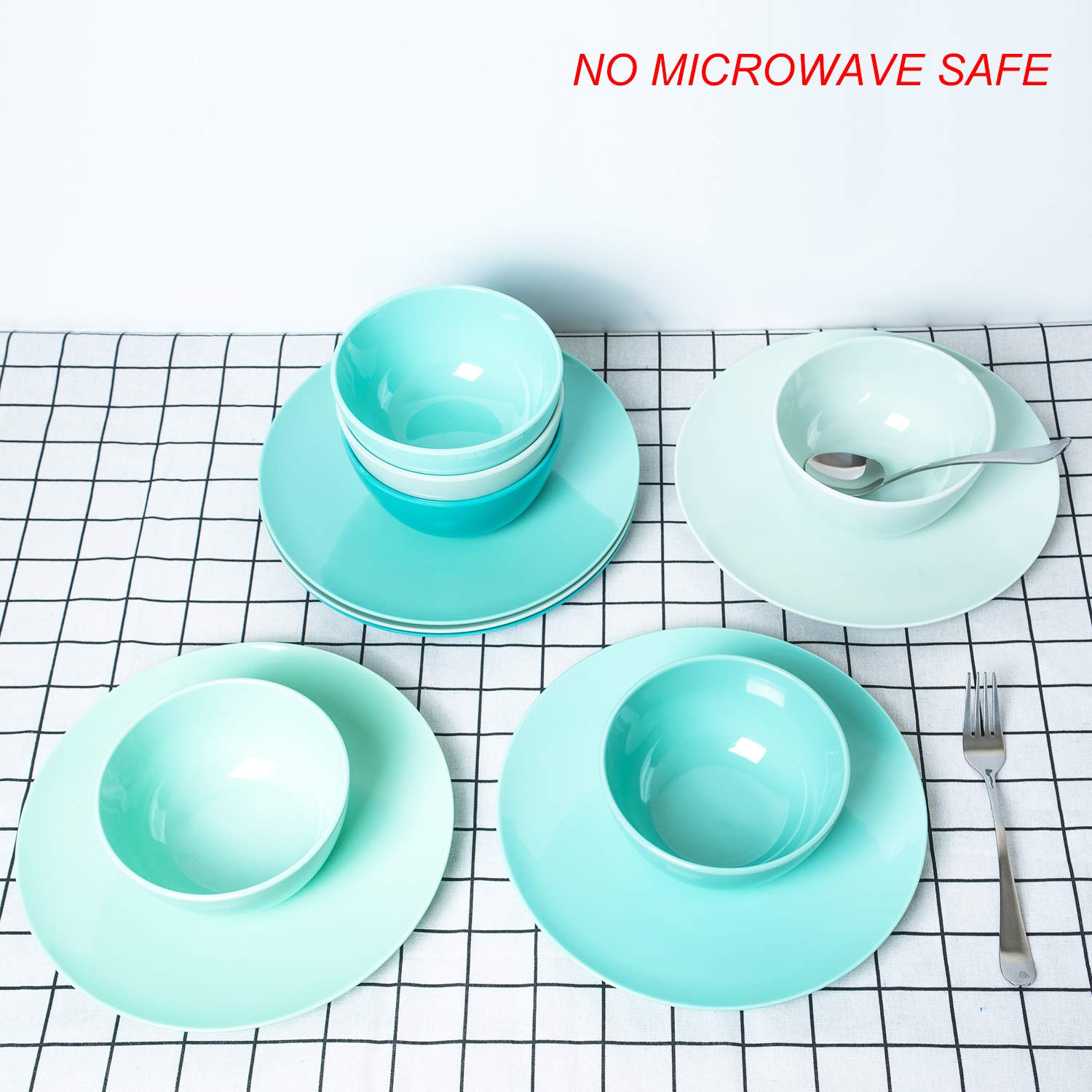 KX-WARE 28-ounce Melamine Bowls set, 6-inch 100% Melamine Cereal/Soup/Salad Bowls, set of 6 in Cool Assorted Colors