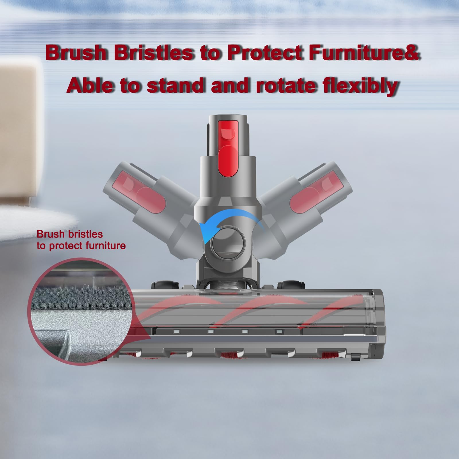 HESTIA Vacuum Head Suitable for Dyson V15 V7 V8 V10 V11 Cordless Vacuum Cleaner Animal Fluff Absolute for Dyson v7 Motorhead for Dyson v8 Motorhead Dyson Vacuum Head Replacement