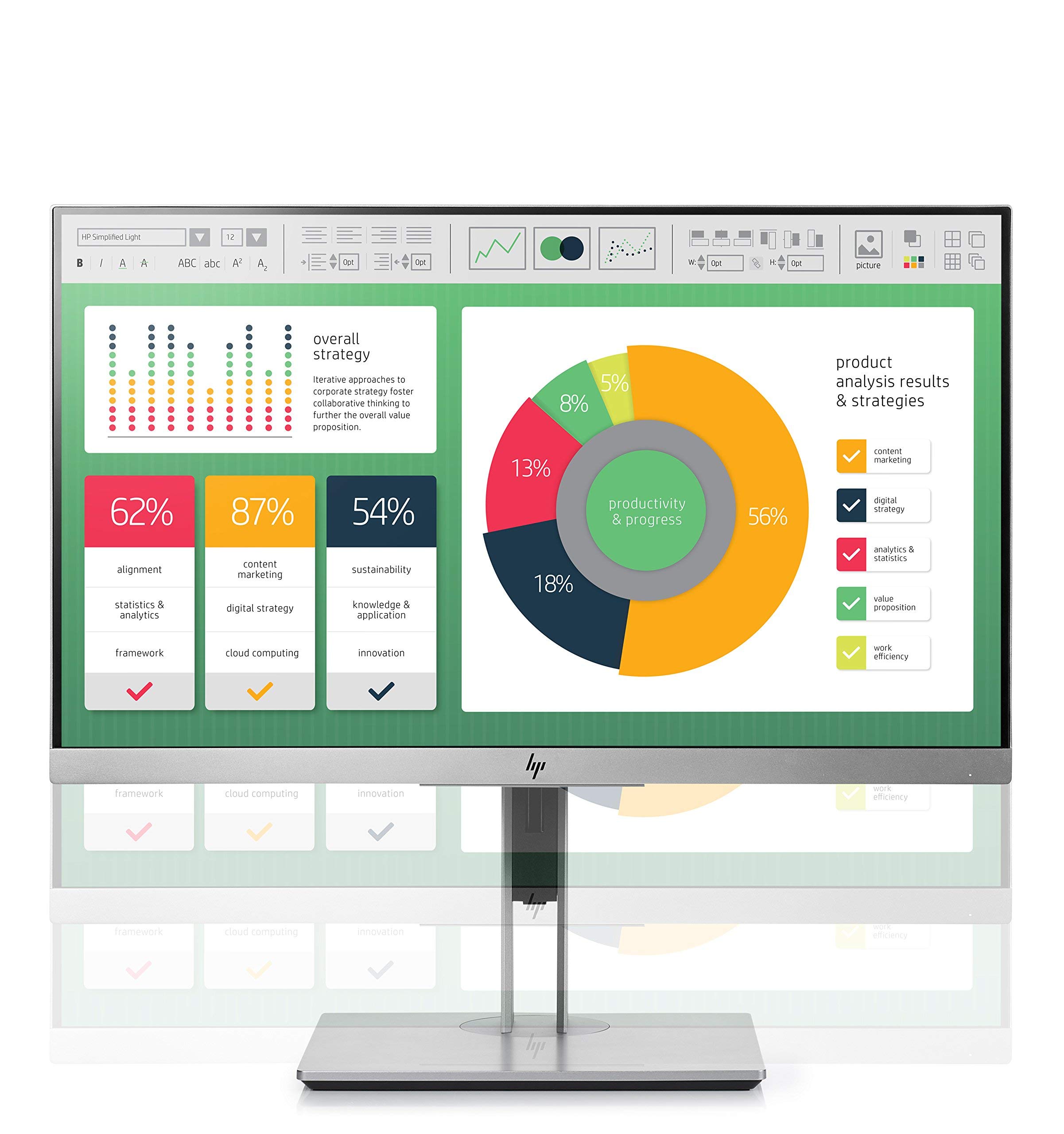 HP EliteDisplay E223 21.5-Inch Screen LED-Lit Monitor Silver (1FH45AA#ABA) (Renewed)