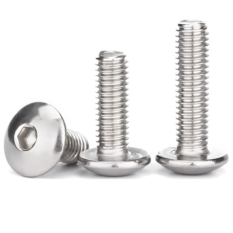 Hexagon Socket Screws 10pcs 304 Stainless Steel Large Umbrella Head hex Socket Head Screw Large Round Head Screw Mushroom Head Bolt (Size : M5*12)