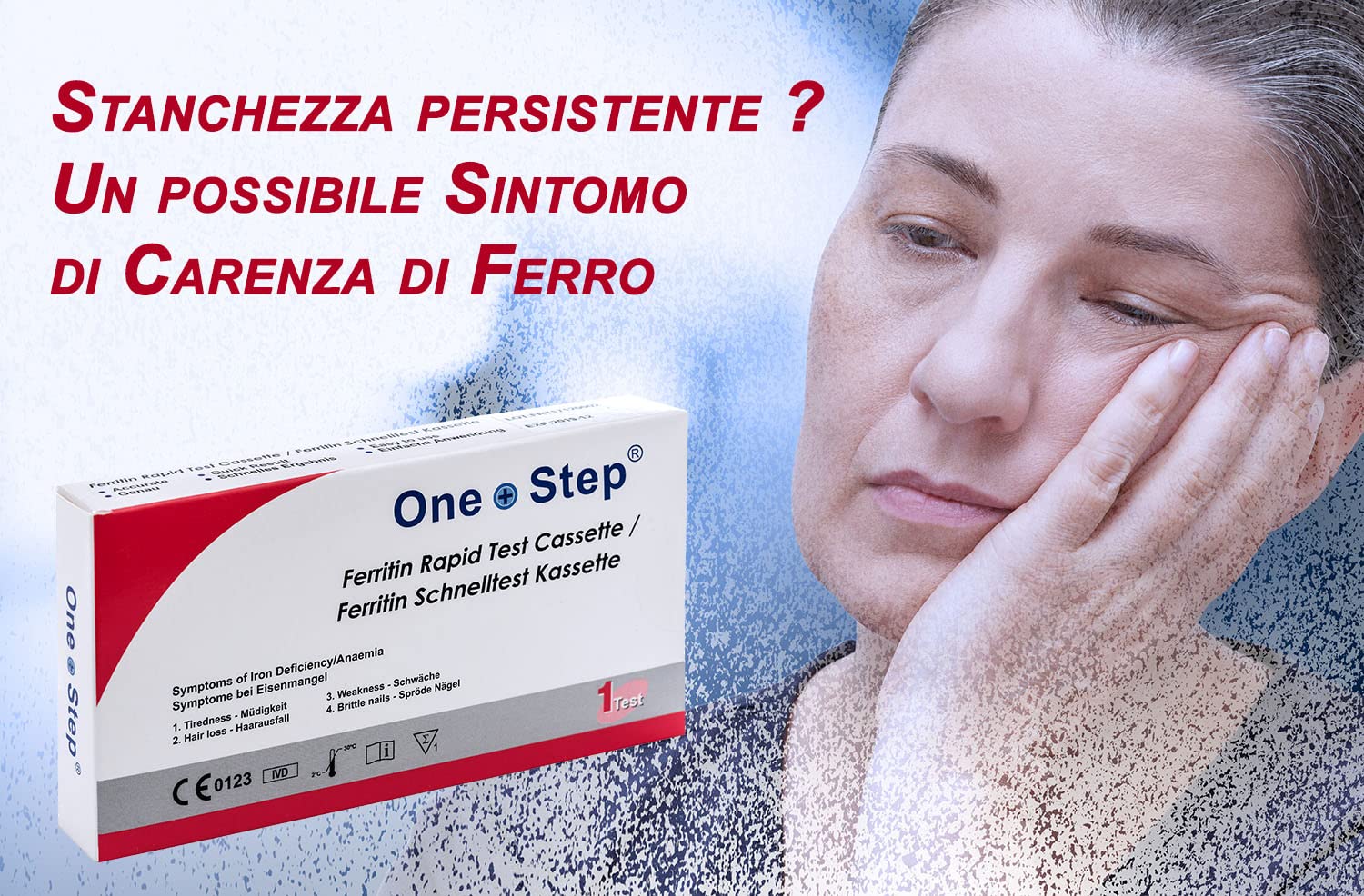 One+Step Iron Deficiency Self-Test - Complete Self-Test Set for Early Diagnosis of Iron Deficiency - Ferritin Sutotest - 1 piece