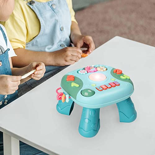 MERIGLARE Musical Learning Activity Table Sensory Sound Toy Early Development Activity Toy, Green