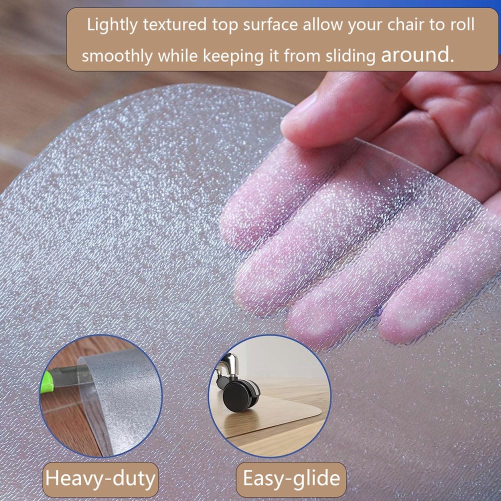 Jakarl Office Computer Desk Chair Mat for Hardwood Floor,Office Floor Mats for Rolling Chairs Hardwood Floor,Clear Floor Protector for Desk Chair on Hardwood