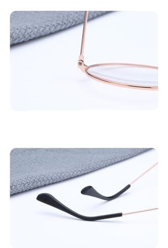 HDTVTV Round Anti Glare Computer Readers Fashion Eyewear Flat Light Mirror Blue Light Blocking Reading Glasses (Color : C3, Size : +0.00)