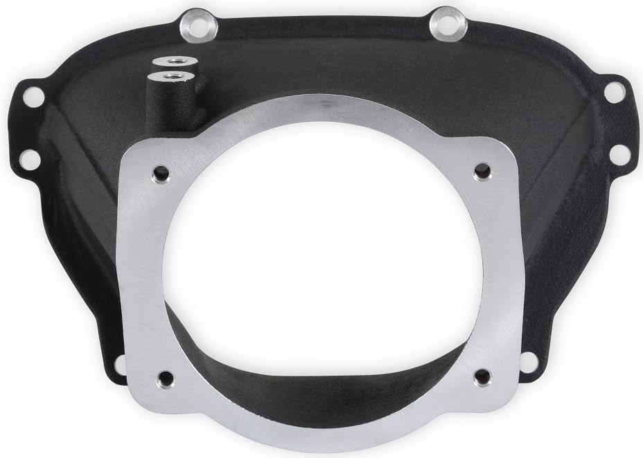 NEW HOLLEY ULTRA LO-RAM 105MM THROTTLE BODY ADAPTER,FRONT FEED MOUNT,ЕFІ STYLE FLANGE,BLACK SATIN FINISH,COMPATIBLE WITH GМ GEN V LT1 ENGINES