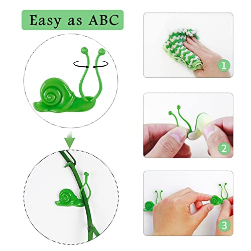 Plant Fixture Clips for Wall Climbing Plants Vines, 50 PCS Snail Shape Invisible Climbing Plant Wall Clips for Indoor and Outdoor Plants Support and Decoration