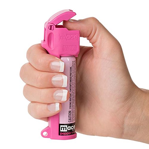 Mace Brand Personal Pepper Spray (Hot Pink) β Accurate 12β Powerful Pepper Spray with Flip Top Safety Cap, Leaves UV Dye on Skin β Great for Self-Defense