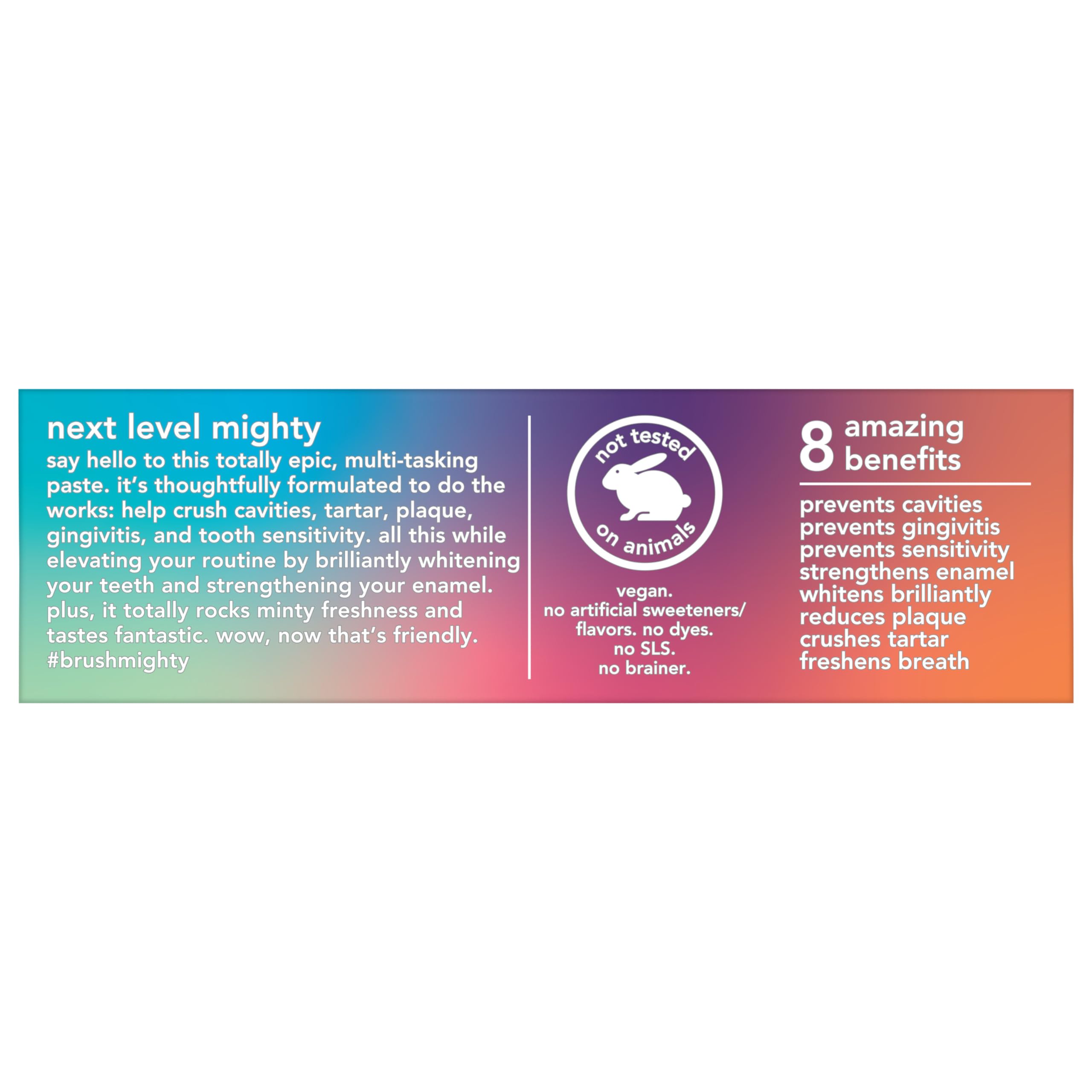 hello Mighty Multitasker Fluoride Toothpaste, 8-in-1 Toothpaste with Minty Flavor, Anticavity, Antigingivitis, Antisensitivity, Strengthens Enamel and Whitens, 2 Pack, 4.0 Oz Tubes
