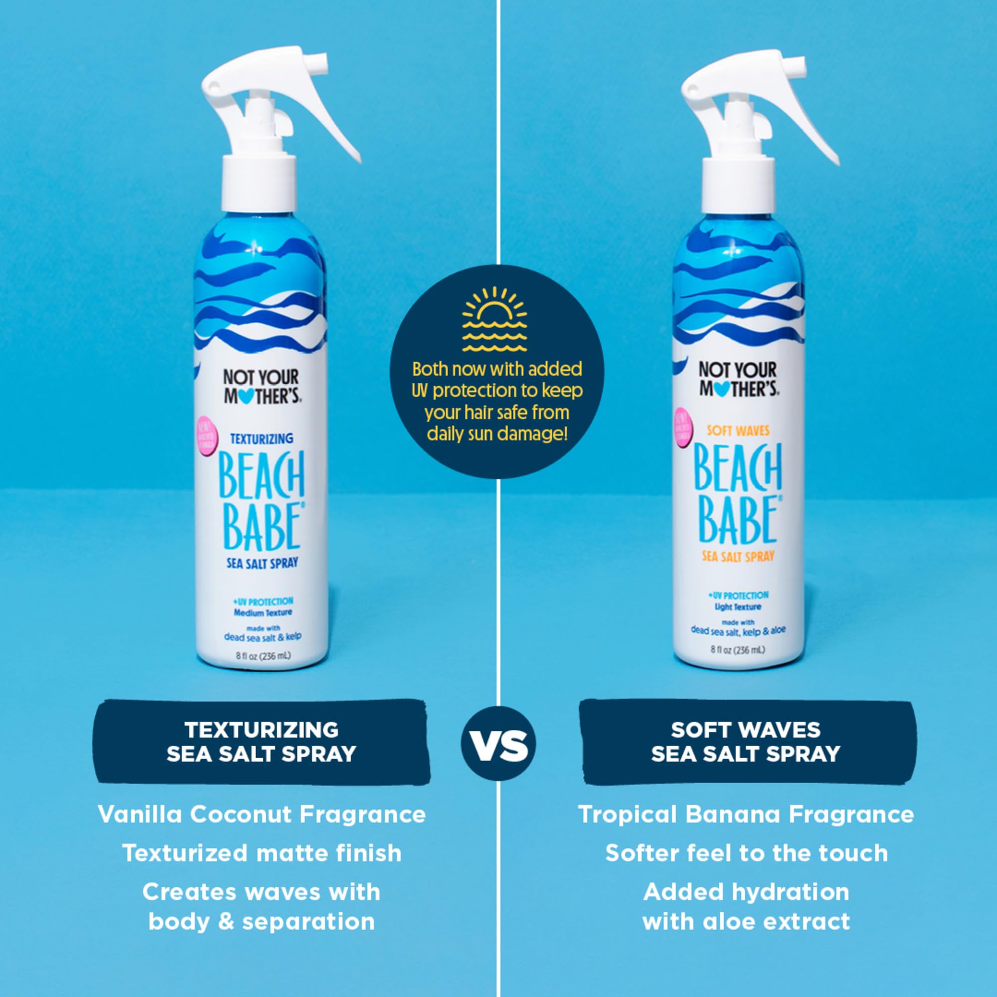 Not Your Mother's Beach Babe Sea Salt Spray (3-Pack) - 8 fl oz - Softening Formula for Effortlessly Soft, Tousled Waves