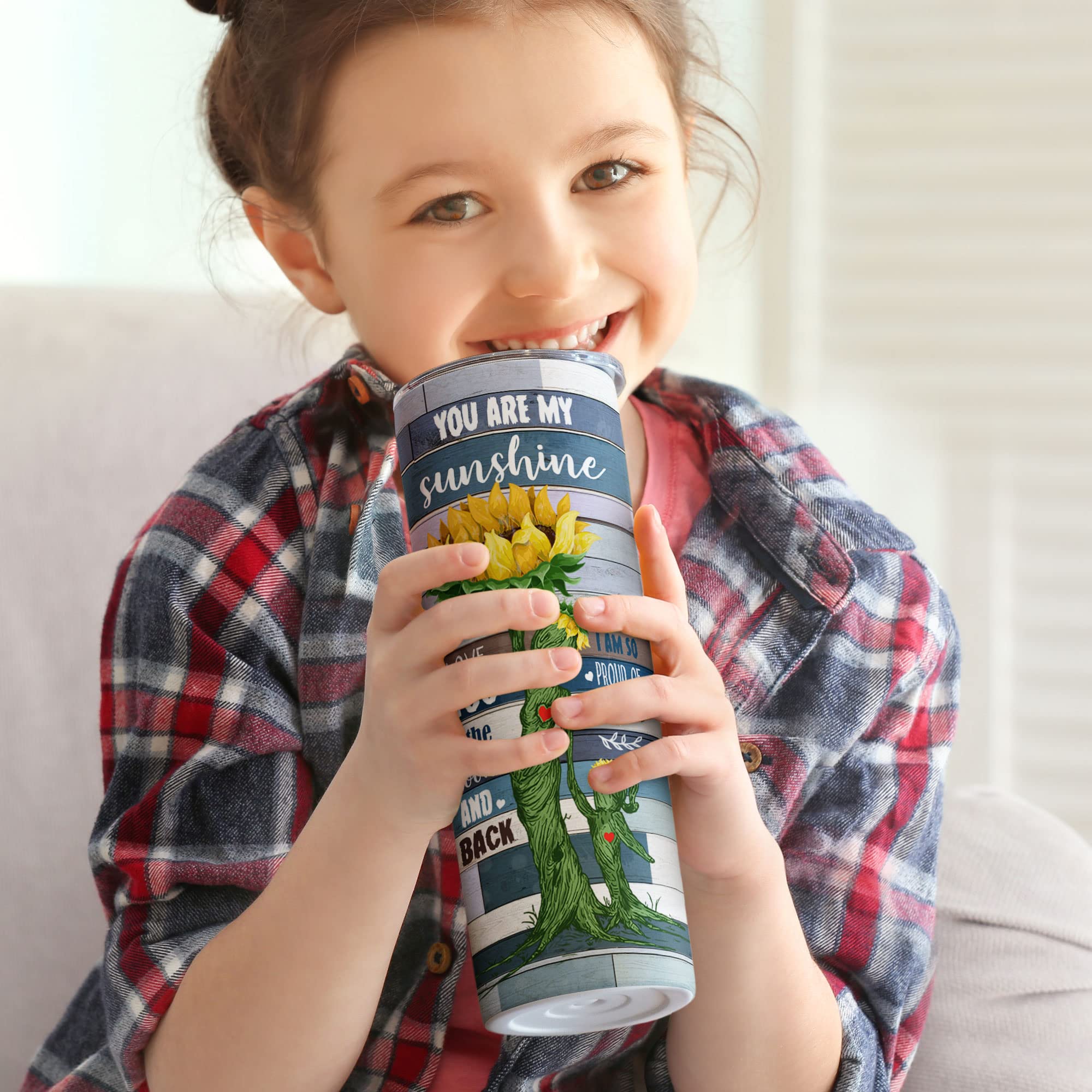 Macorner Gifts For Teenage Girl Daughter - Stainless Steel Sunflower Tumbler Skinny 20oz - Mothers Day Gifts for Daughter & Birthday, Christmas Gifts for Daughter from Mom