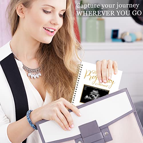Pregnancy Journal Memory Book with Stickers,Pregnancy Book for Mom to Be Gift,Pregnancy Journals for First Time Moms (A)