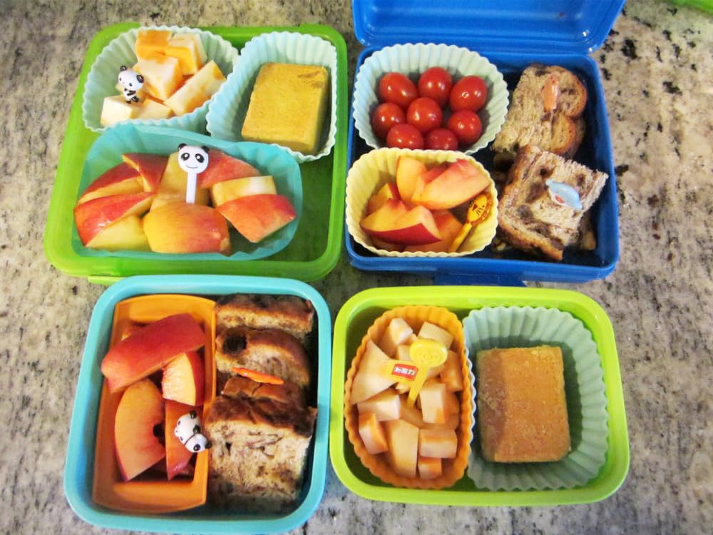 Silicone Lunch Bento Box Dividers, Bento Bundle Lunch Box Accessories for Lunch Containers