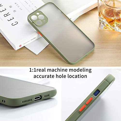PIGLULOO Phone case Compatible with iPhone 13 Pro Max,Made of TPU+PC Hybrid Material, Anti-Fall and Anti-Collision, Lens Protection,Green Case