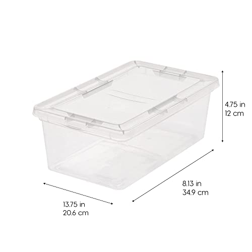 IRIS USA 28 Qt and 6 Qt Plastic Storage Bins with Lids (6-Pack)