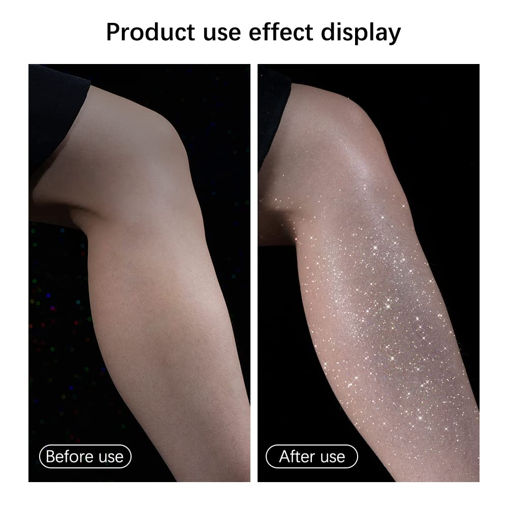 Ibccndc Glitter Spray Shimmer Silver Glitter Hairspray for Women Tiktok, Hair and Body Glitter Spray