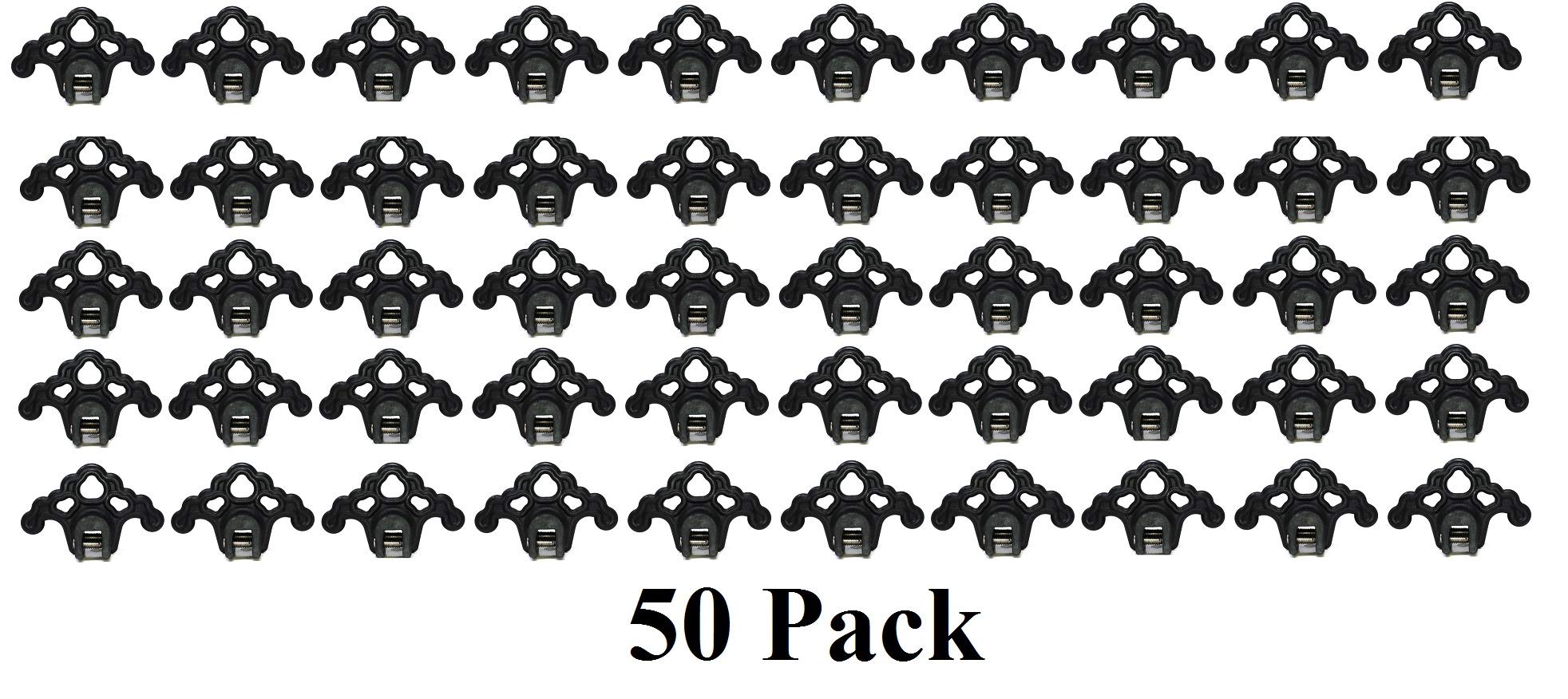 Plastic Roof Ice Guard Snow Guard Snow Stops for Standing Seam Metal Roofing - Multi-Color/Multi-Pack Listing (50, Black)