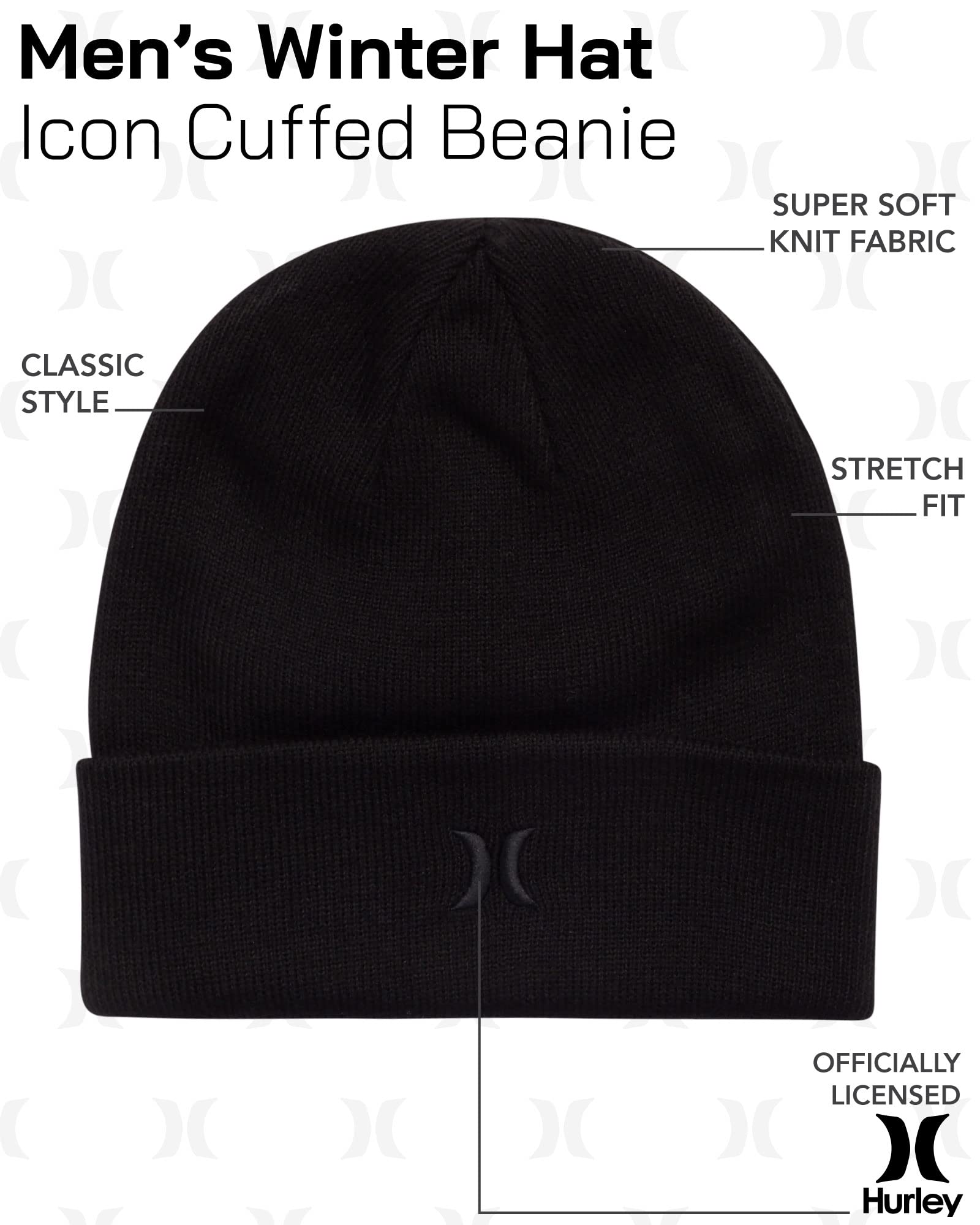 Hurley Men's Casual, Black/Black, One Size