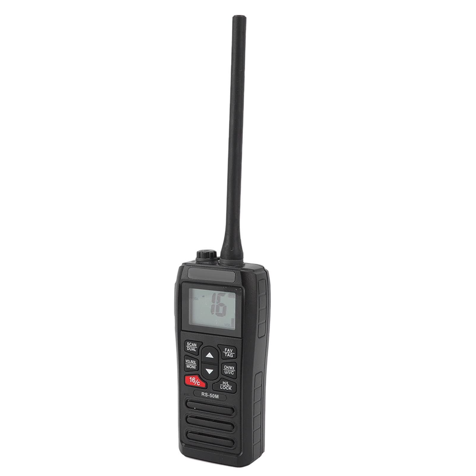 Marine Radio, Floating IP67 Waterproof Walkie Talkies AC100-240V Handheld for Ship (US Plug)