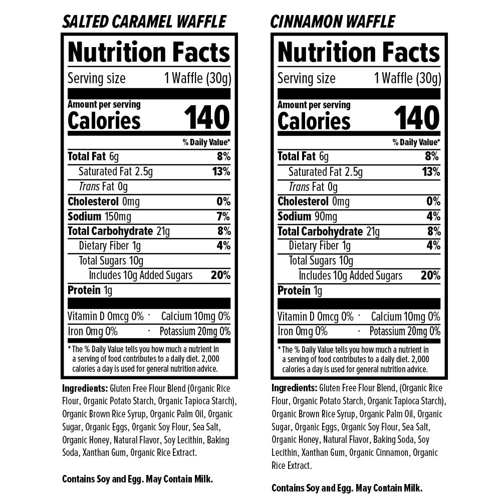 Honey Stinger Gluten Free Organic Waffles β Variety Pack With Sticker and Polybag β 12 Count β Energy Source for Any Activity β Salted Caramel & Cinnamon - 6 of Each Flavor