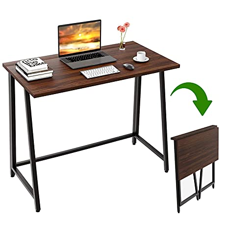 JANE EYRE Small Folding Computer Desk - 31.5 inch Foldable Study Writing Table Home Office Desk for Small Space & Corner