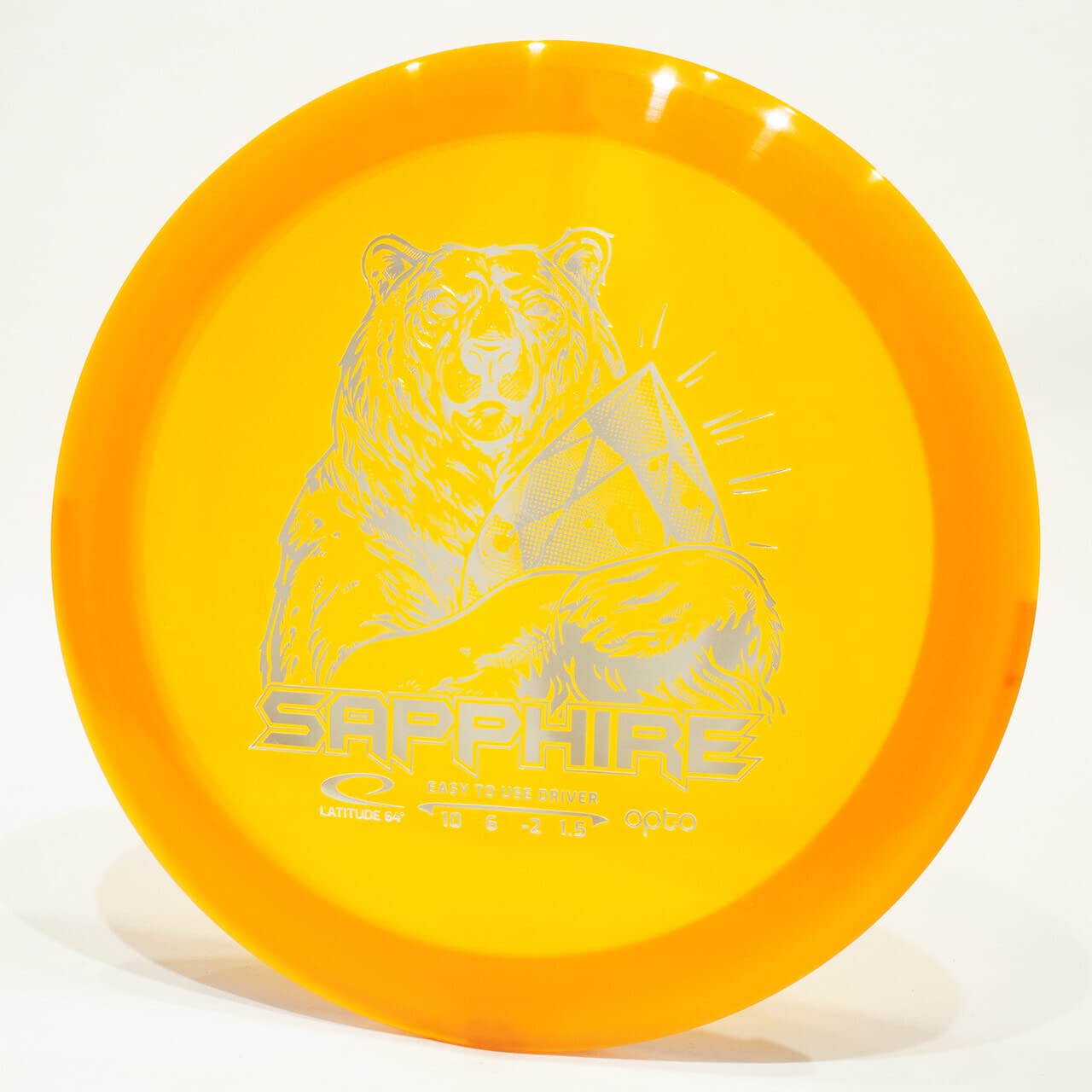 Latitude 64 Sapphire (Opto) Driver Golf Disc, Pick Weight/Color [Stamp & Exact Color May Vary] Orange 160-166 Grams