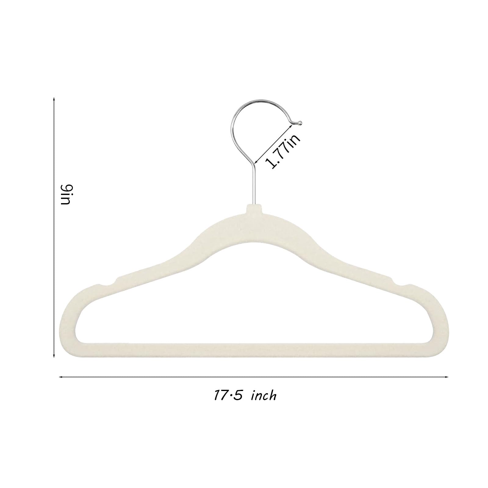 Premium Velvet Hangers 50 Pack, Non-Slip Clothes Hangers,Suit Hangers-Pants Hangers with 360 Degree Rotatable Hook, Ideal for Heavy Duty Coat, Grey
