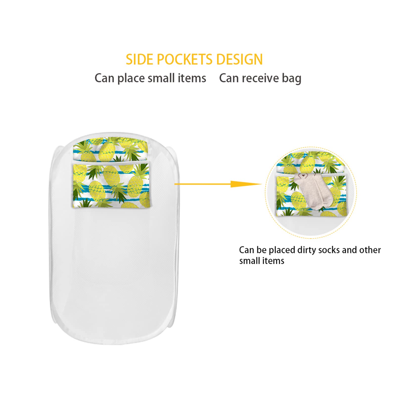 NRBEAWD Cow Sunflowers Collapsible Laundry Storage Durable Cloth Hamper Storage Bin