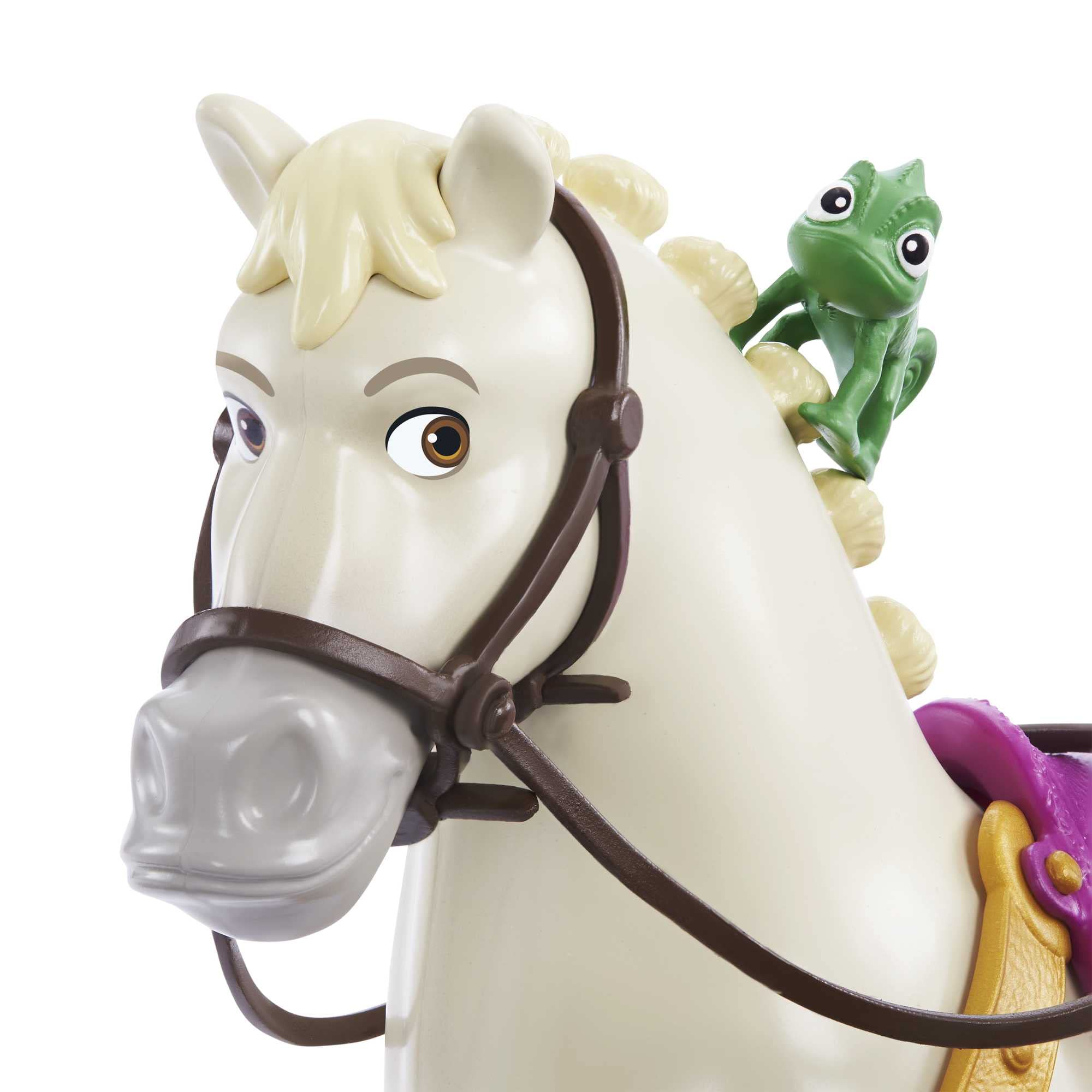 Mattel Disney Princess Toys, Rapunzel Fashion Doll & Maximus Horse Set with Saddle, Brushable Tail, Styling Accessories & Pascal Figure