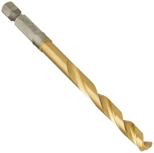 Milwaukee Electric Tool 48-89-4612 Twist Impact Drill Bit, 15/64" Diameter x 4.13" L, 2-11/32", 1/4" Hex Shank, 135 Degree