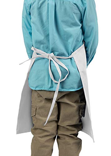 KNG Kids Cooking Apron for Girls and Boys β Small, White