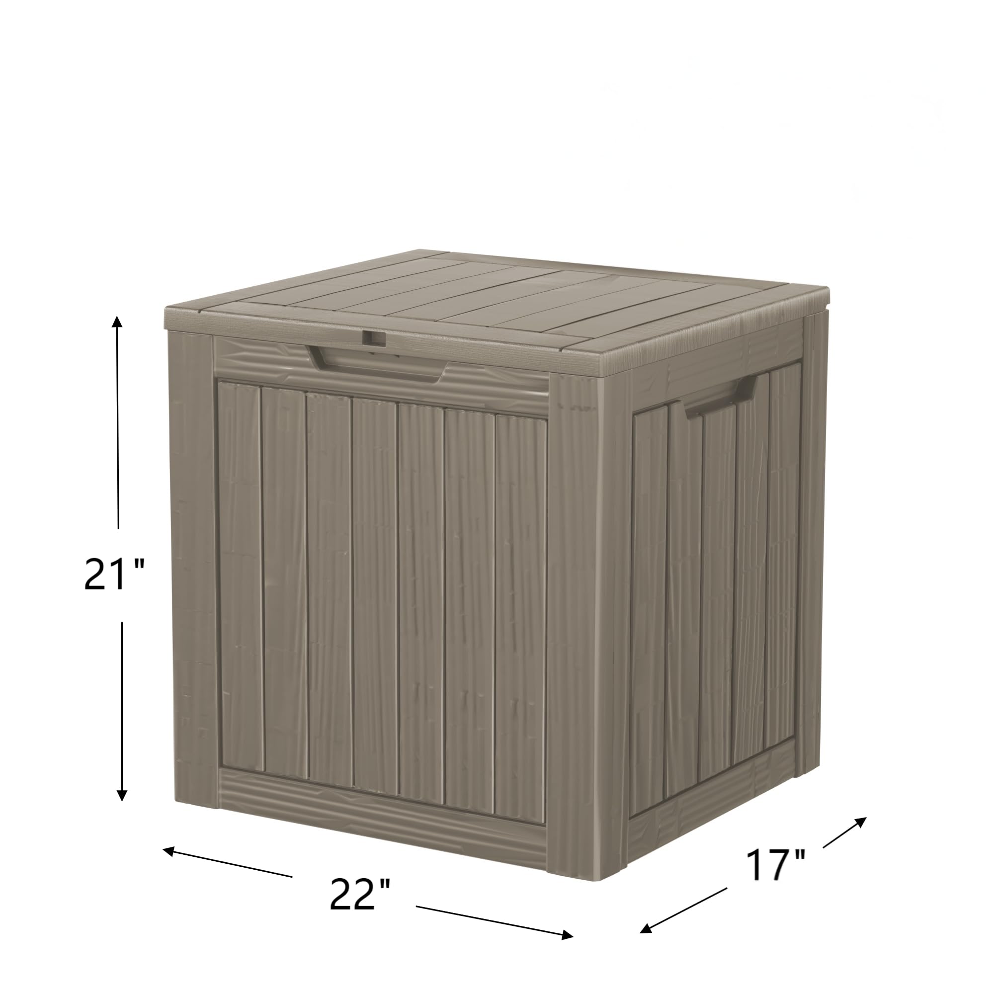 TARKARI 30 Gallon Lockable Resin Deck Box, Waterproof & UV-Resistant Outdoor Storage Box for Outdoor Cushion Storage and Outdoor Delivery Storage, Coffee