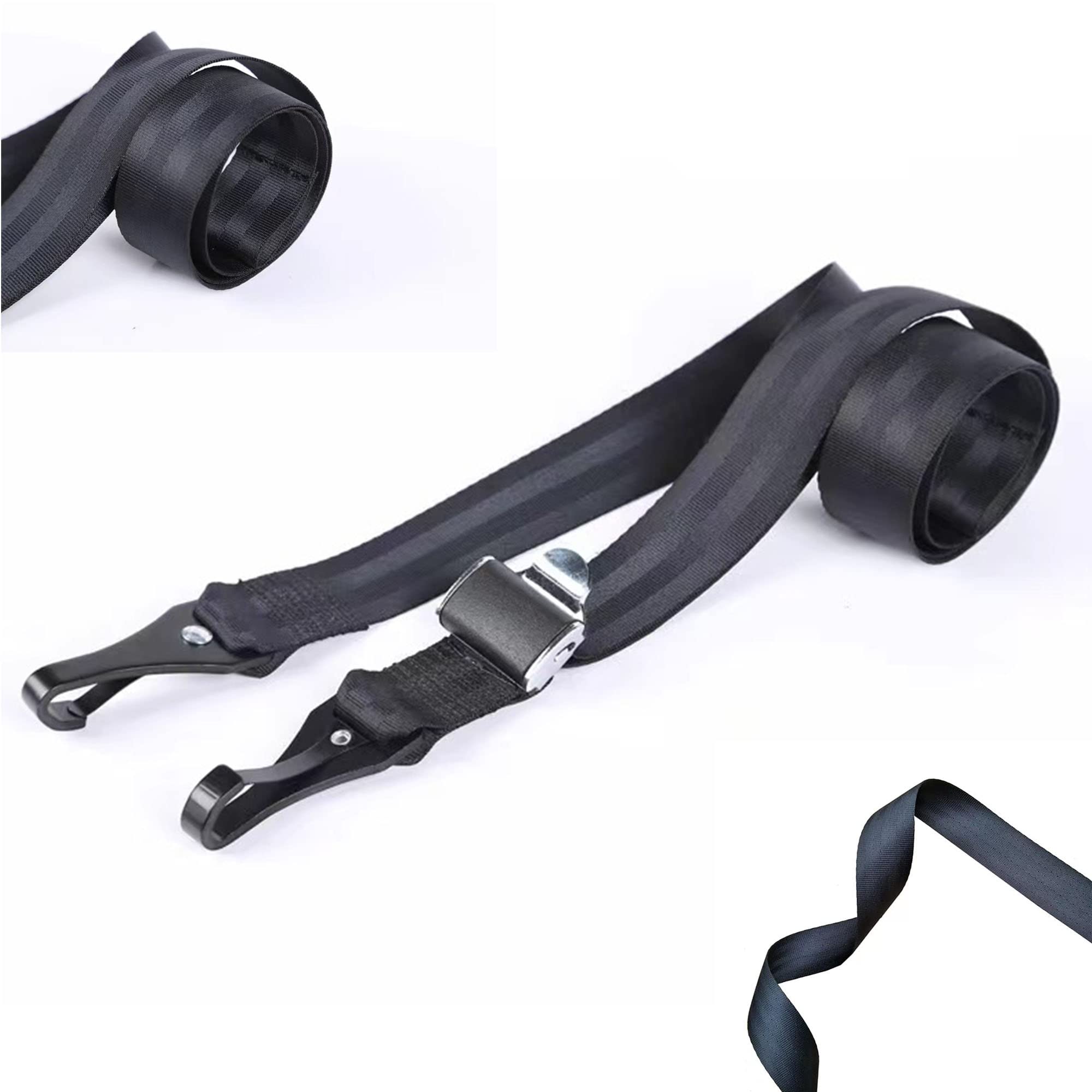 Ombhsd Universal Lock Interface, Stroller Infant Seat Holder with Lock Connector, Isofix Secure Car Seat Belt with Child Seat Belt Adjustable 5.25ft, 15000N Tension (1 pc)