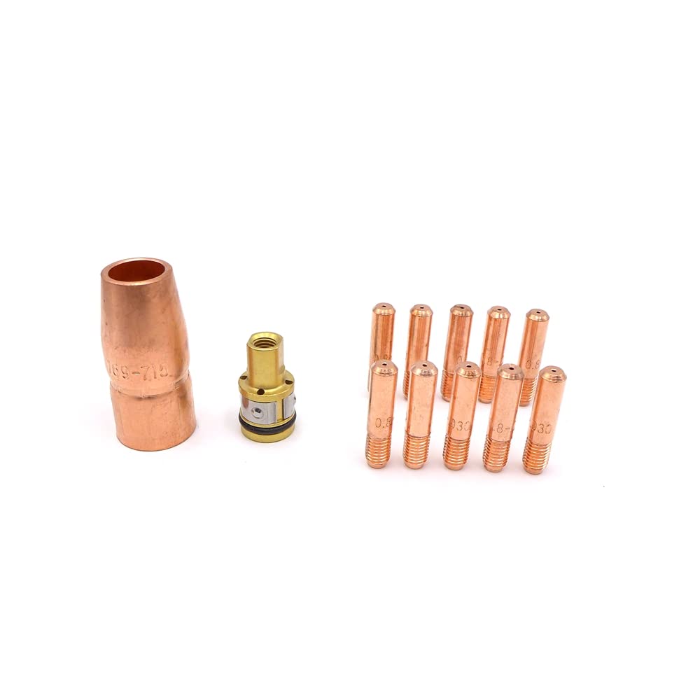 Mig Gun Torchor Parts Tip Nozzle Diffuser Fit Miller Millermatic 125 135 140 141 175 180 190 Mig Welder (.035'')