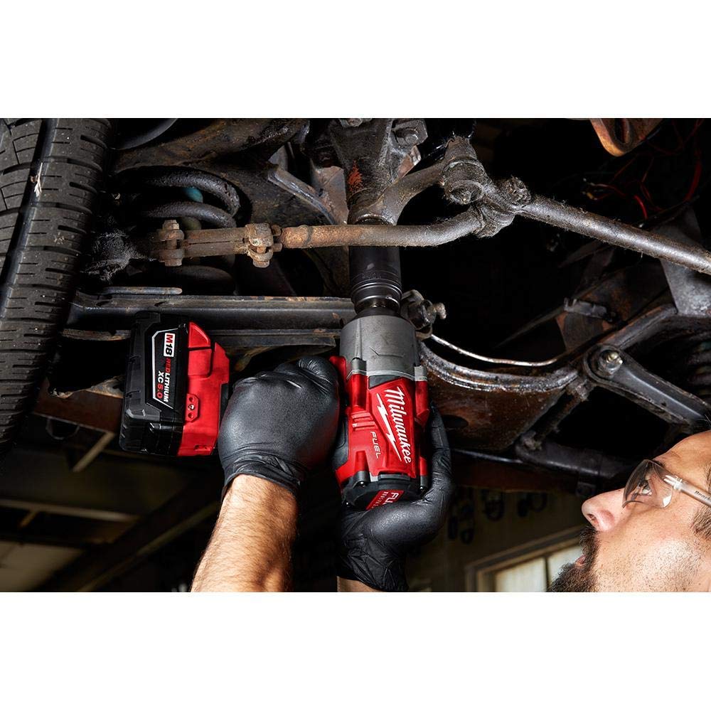Milwaukee M18 FUEL 18-Volt Lithium-Ion Brushless Cordless 1/2 in. Impact Wrench with Friction Ring Kit with One 5.0Ah Batteries