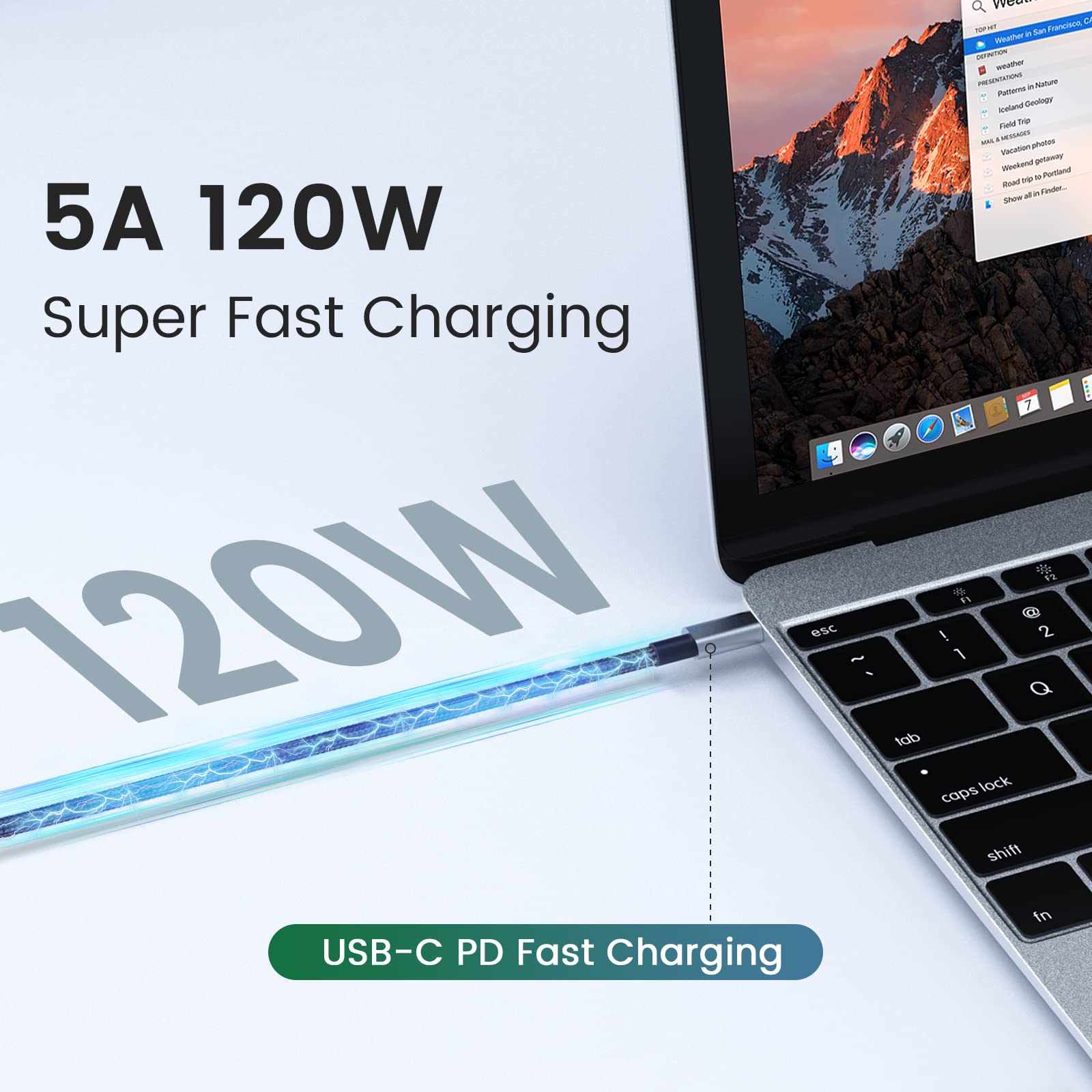 NAMCIM Thunderbolt 4 Cable, Thunderbolt Certified, 1.0 Meter (3.28 ft.), 40 Gb/s Data Transfer, 120W Power Charging, Compatible with Thunderbolt 4, Thunderbolt 3, USB-C, and USB4 Devices, Black