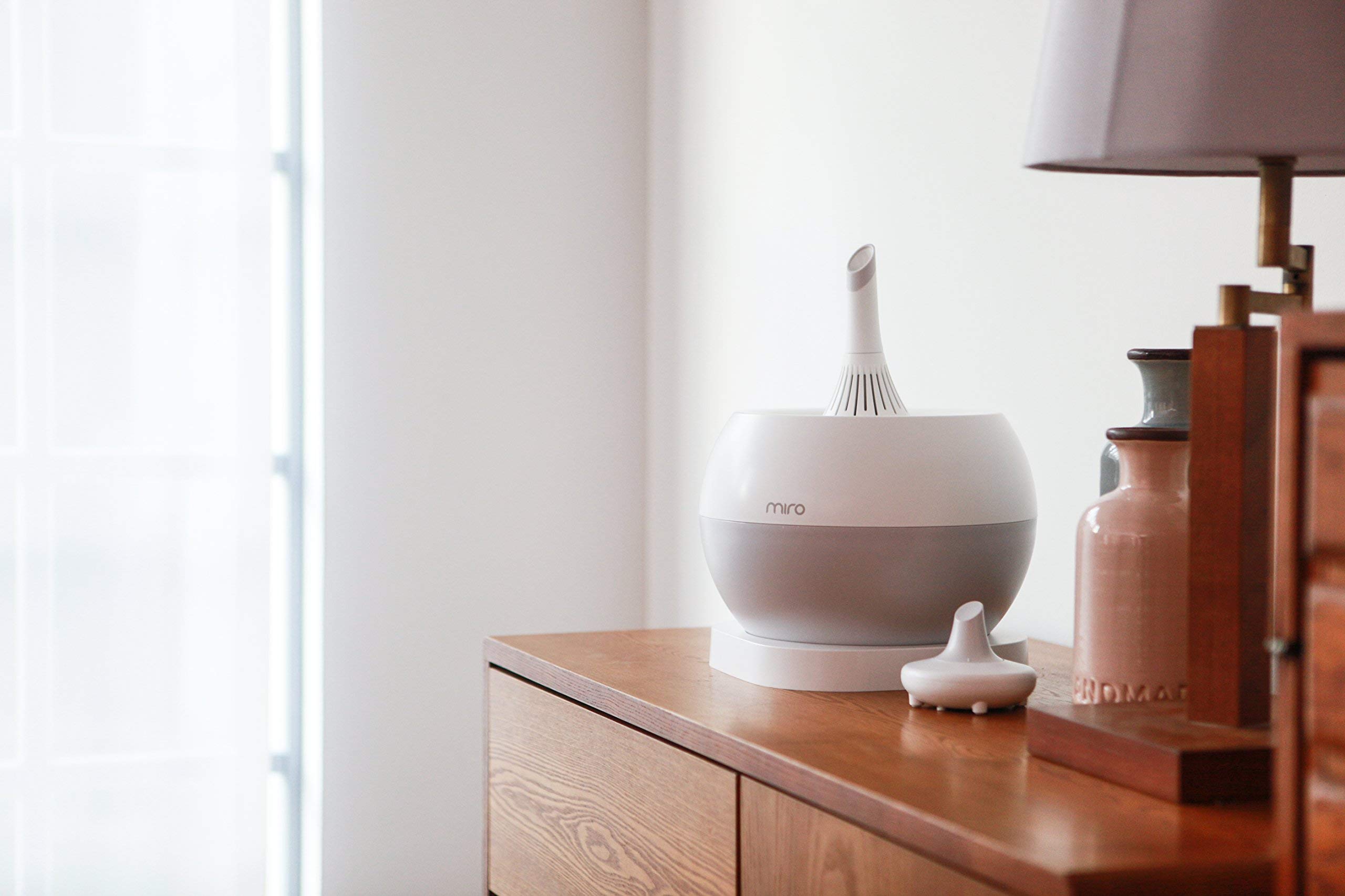 Miro NR07G humidifier - Completely Washable Modular Humidifier, Easy to Clean, Easy to Use, Large Room - Cool Mist, Sanitary, Top-Fill Ultrasonic Humidifier with Whisper Quiet and Powerful Output